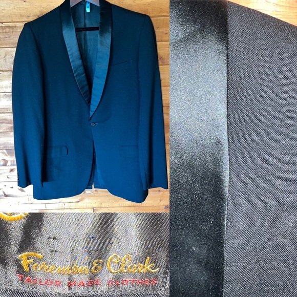 Foreman and Clark | Suits & Blazers | 4r Foreman And Clark Black Shawl ...